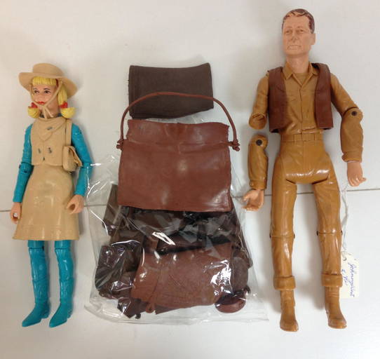 Jane And Johnny West Action Figure Dolls By Marx. Come