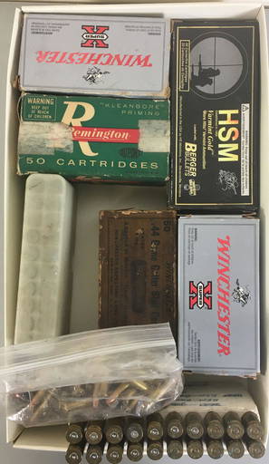 Box Lot Including .22 Hornet And .218b Ammo