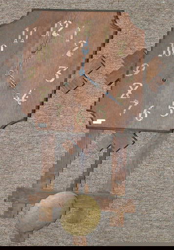 Oak Arts & Crafts Wall Clock 17"w X 4"d X 26"h