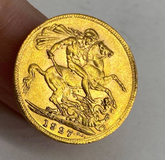 1927 Sa Gold Sovereign Coin