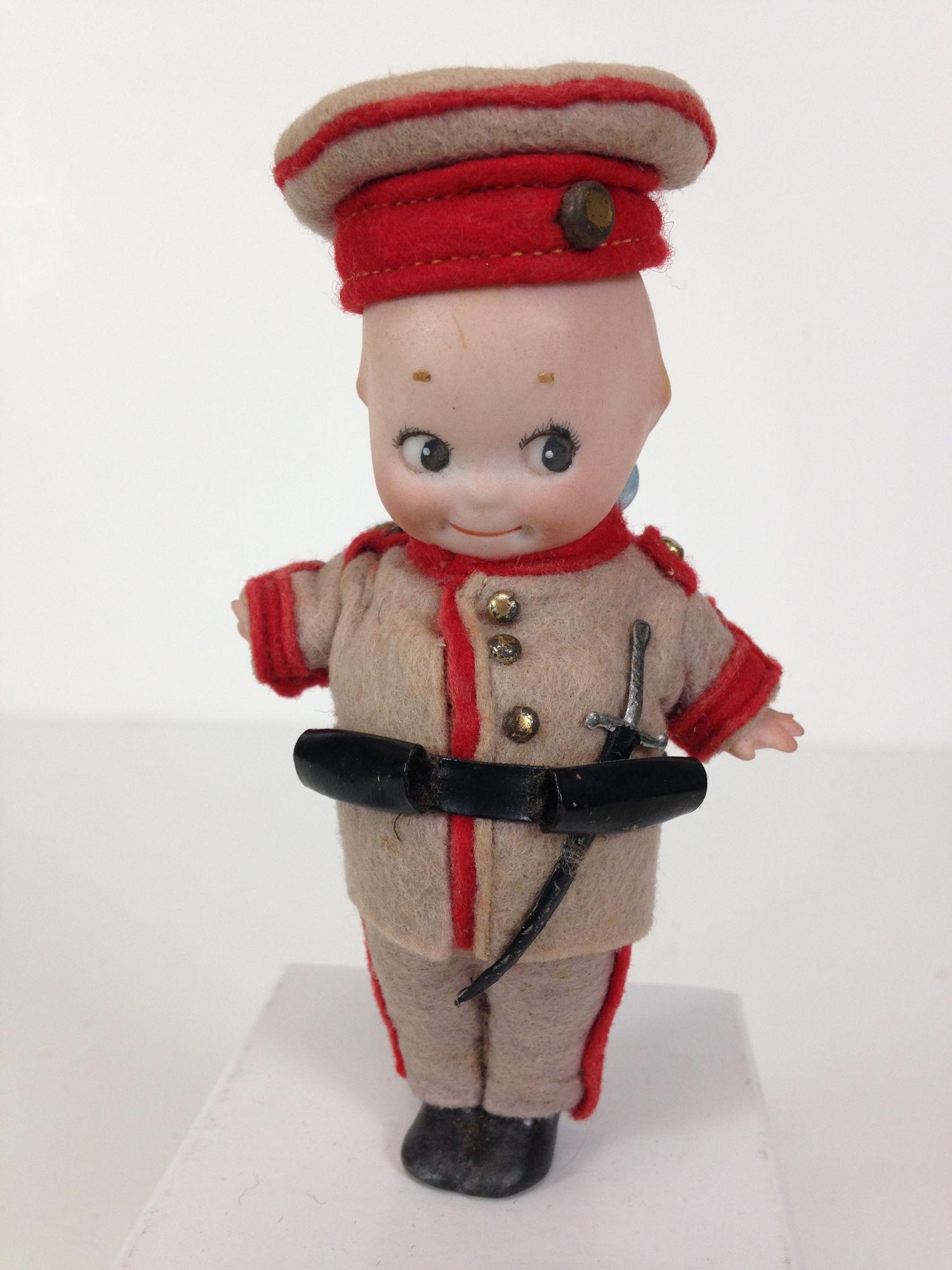 4â½" Antique Rose O'neill All Bisque Standing Kewpie