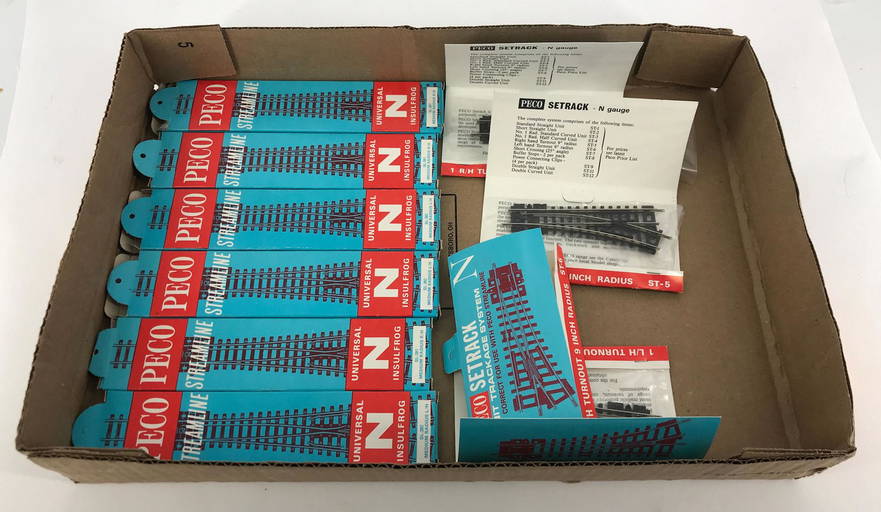 Box Lot 10 Peco N Scale Turnouts/switches