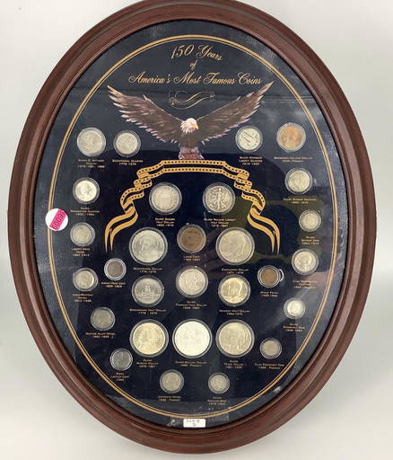 150 Years Of America's Most Famous Coins Display Case
