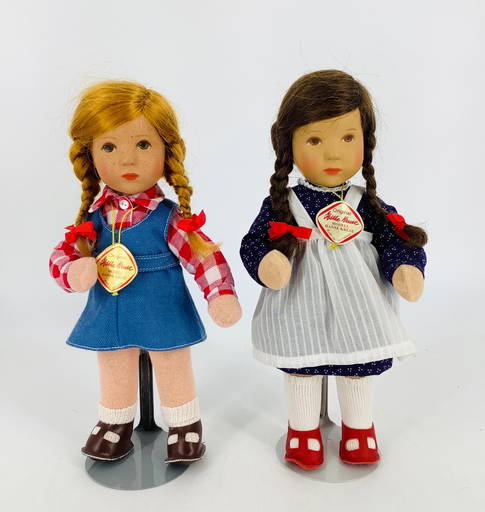 (2) Kathe Kruse "hanne Kruse" Dolls. 10" Girls With