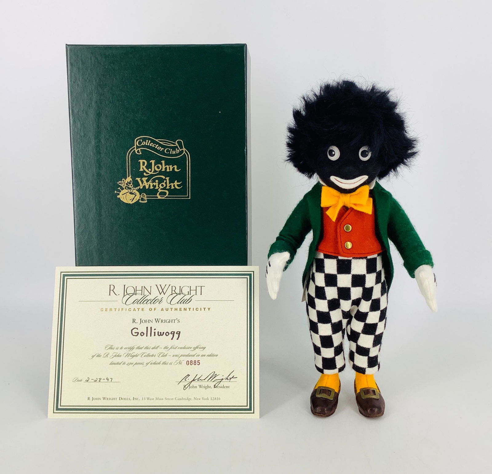 All Wool Felt "golliwogg" By R. John Wright. Created As