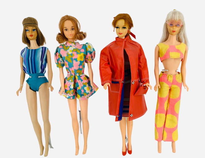 (4) Barbies With The American Girl Barbie & Tnt Barbie