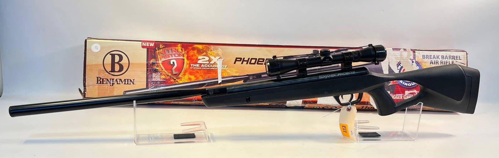 Benjamin Model Phoenix Air Rifle Sn: None, Including Scope And Original ...
