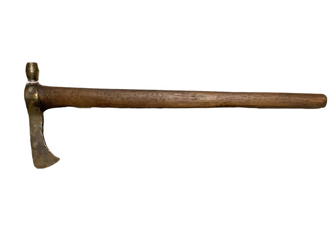 Antique French style pipe tomahawk. Bowl was broken but repaired. Head ...