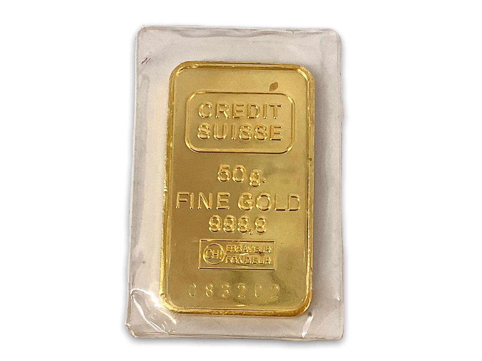 50 Gram Fine Gold Bar From Credit Suisse