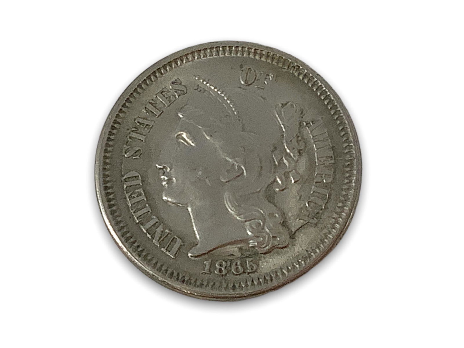 U.s. 1865 Nickel Three Cent Coin (u.s. Coin)