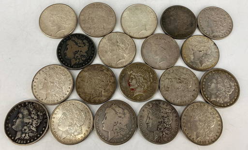 Nineteen U.s. Silver Dollar Coins