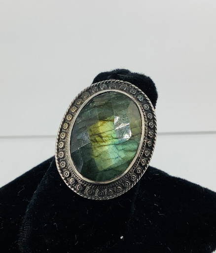 Sterling Silver And Labradorite Stone Ring