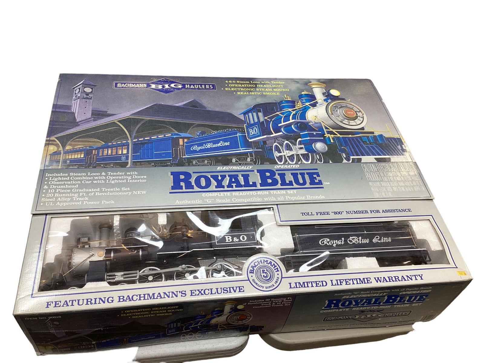 Bachmann Big Haulers Modern Era G Scale Royal Blue Electric Train Set ...