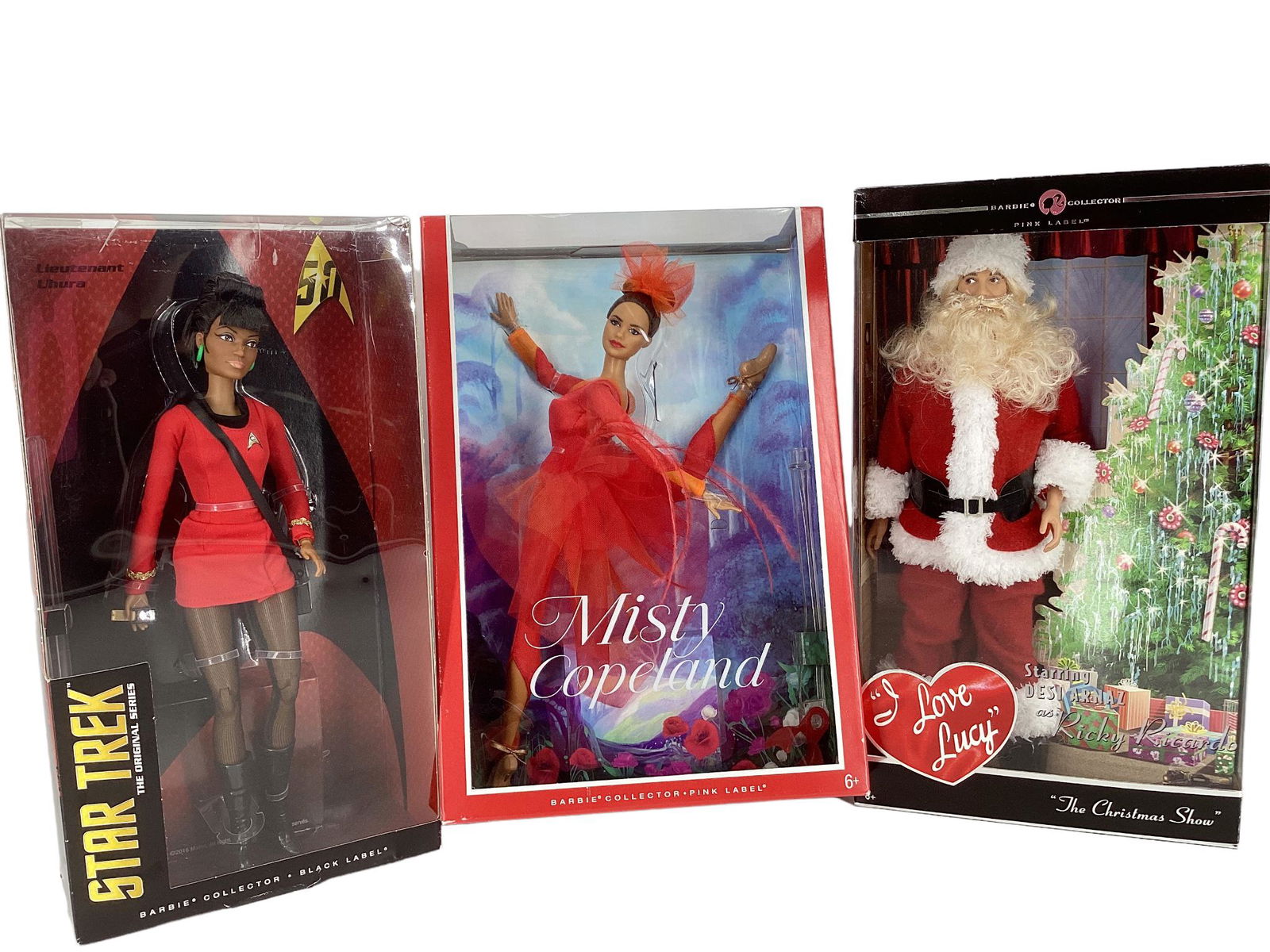 (3) Beautiful Boxed Barbies including (1) Misty Copeland Barbie Doll ...