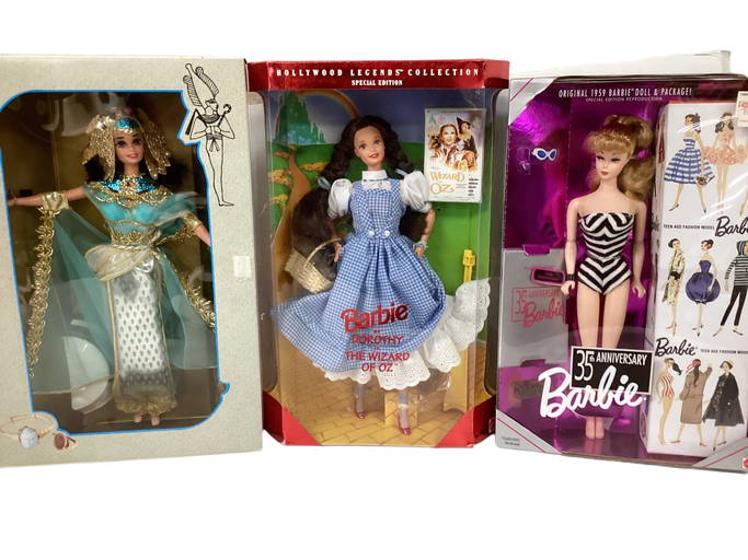 Collection Of 3 Barbies Including Dorothy From Wizard Of Oz