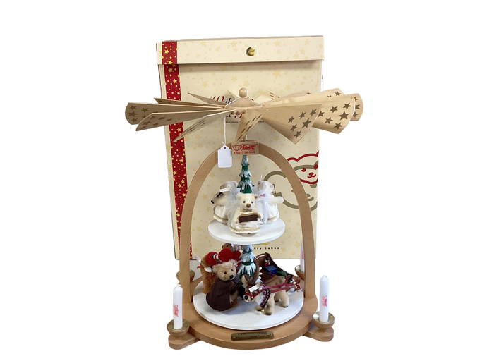 18" x 13 1/2" Steiff Christmas Pyramid with Teddy bears 561/1000, total ...