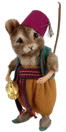 R. John Wright Fairy Tale Mice "aladdin". 3 3/4" Mohair Mouse With ...