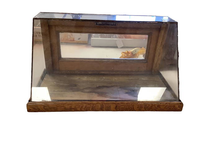 Wood And Glass Display Case. 16”lx8”hx8”d
