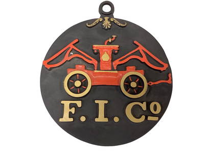 Vintage Fire F.i. Co. Cast Iron Fire Insurance Sign Plaque