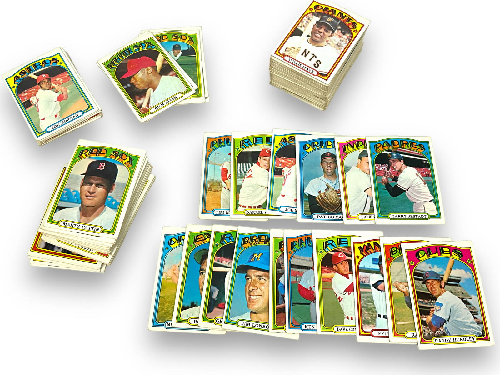 Assortment Of Topps 1972 Baseball Cards Auction