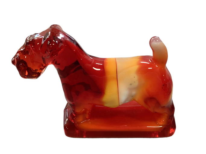 Heisey By Mosser Red Slag Scottie Dog