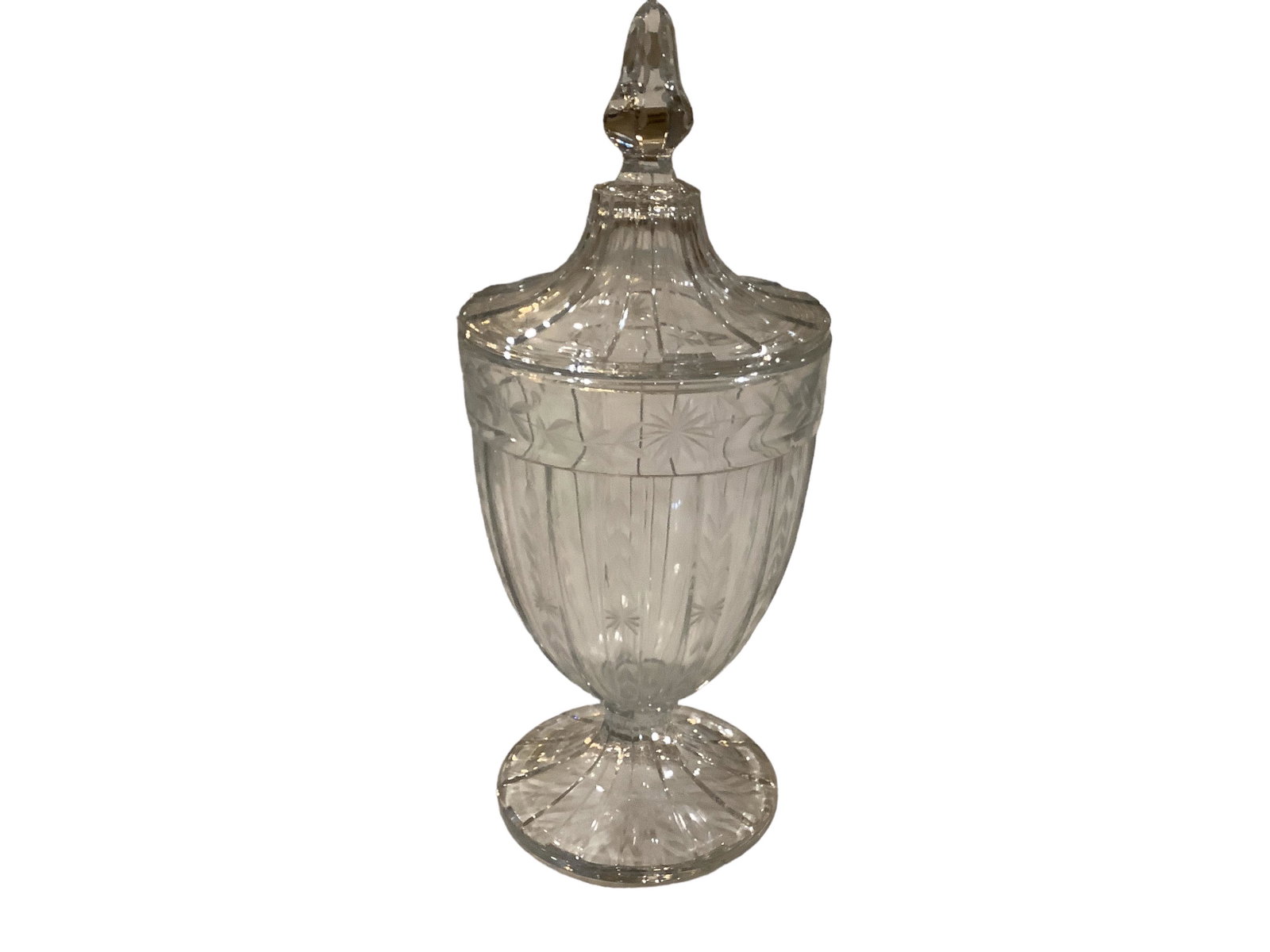Heisey #465 Recessed Panel 3 Lb. Covered Candy Jar