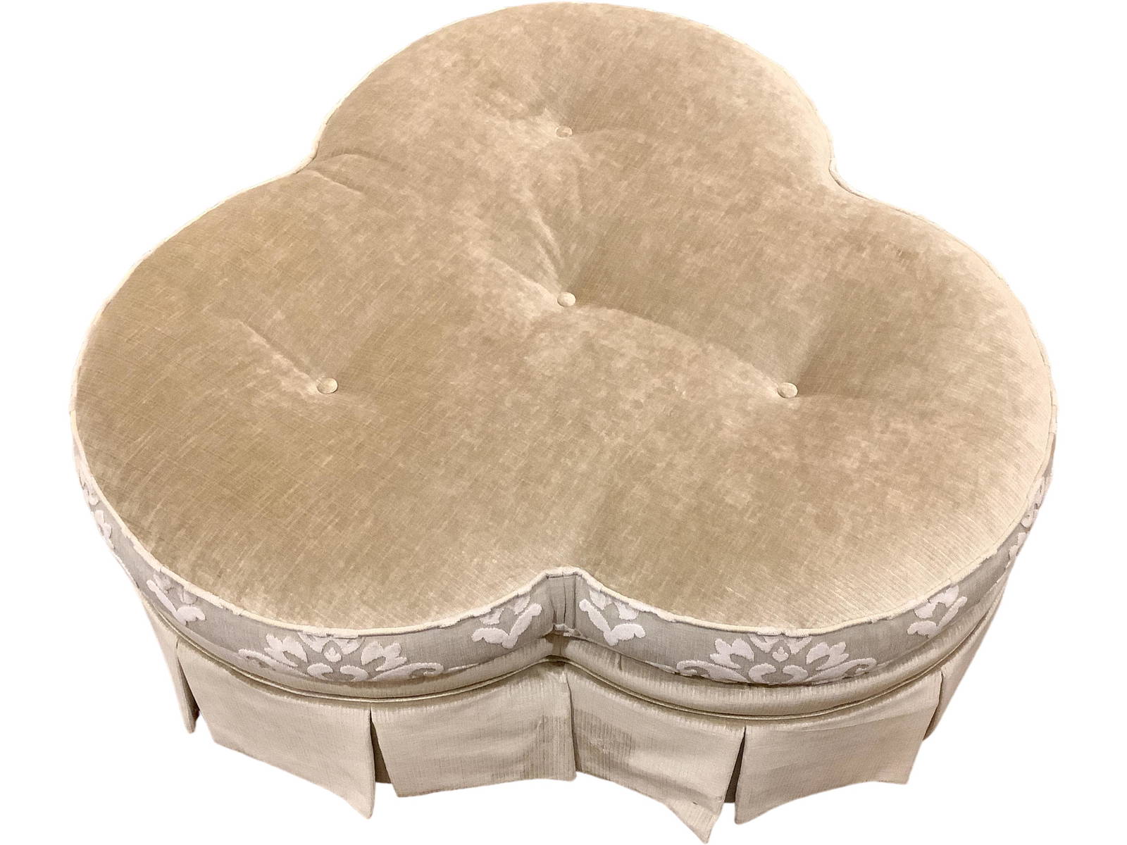 Custom Cloverleaf Ottoman Auction