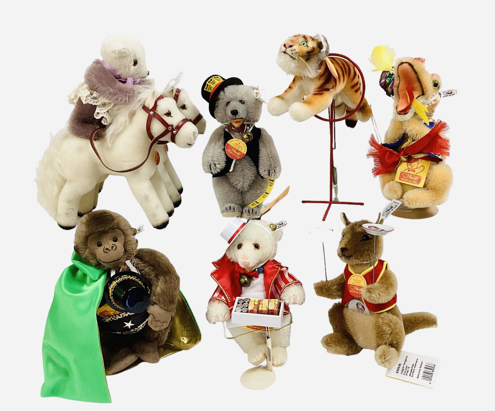 (7) Steiff "golden Age Of The Circus" In Original Boxes Auction