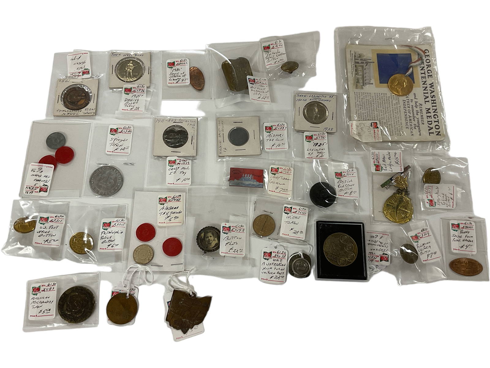 Buttons & Tokens Auction