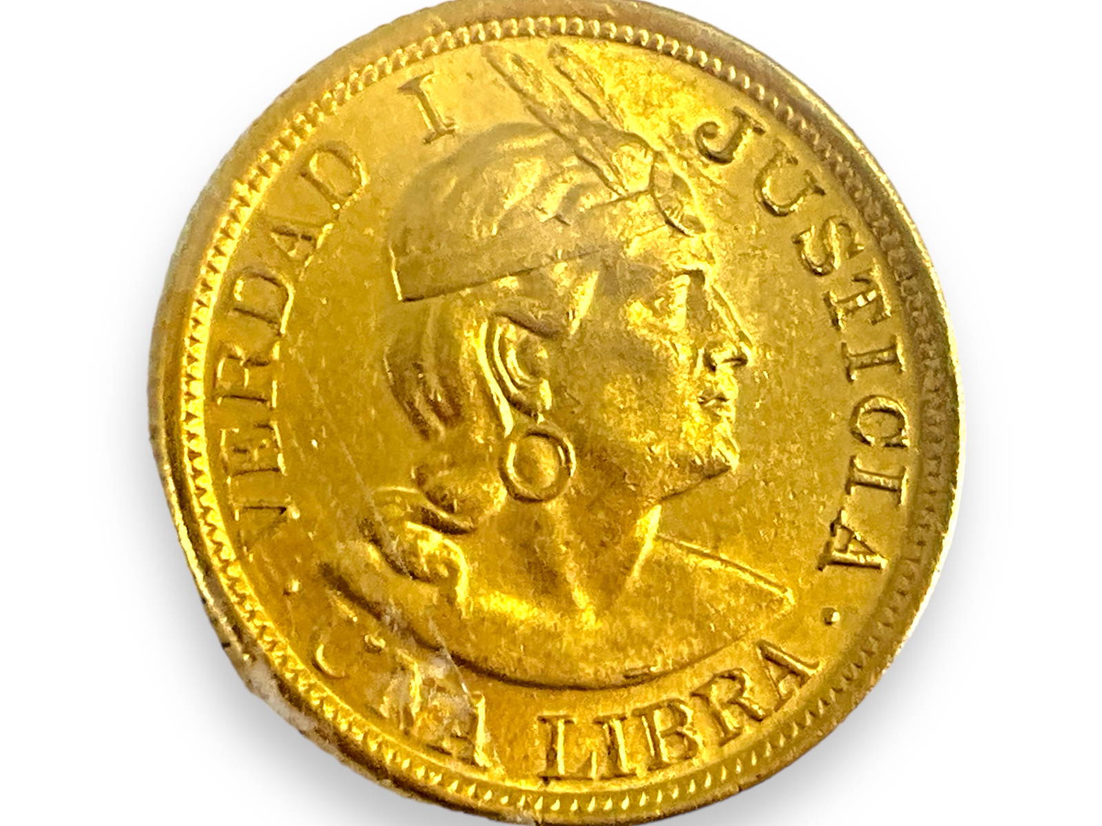 Peruvian 1917 1 Libra Gold Coin Auction