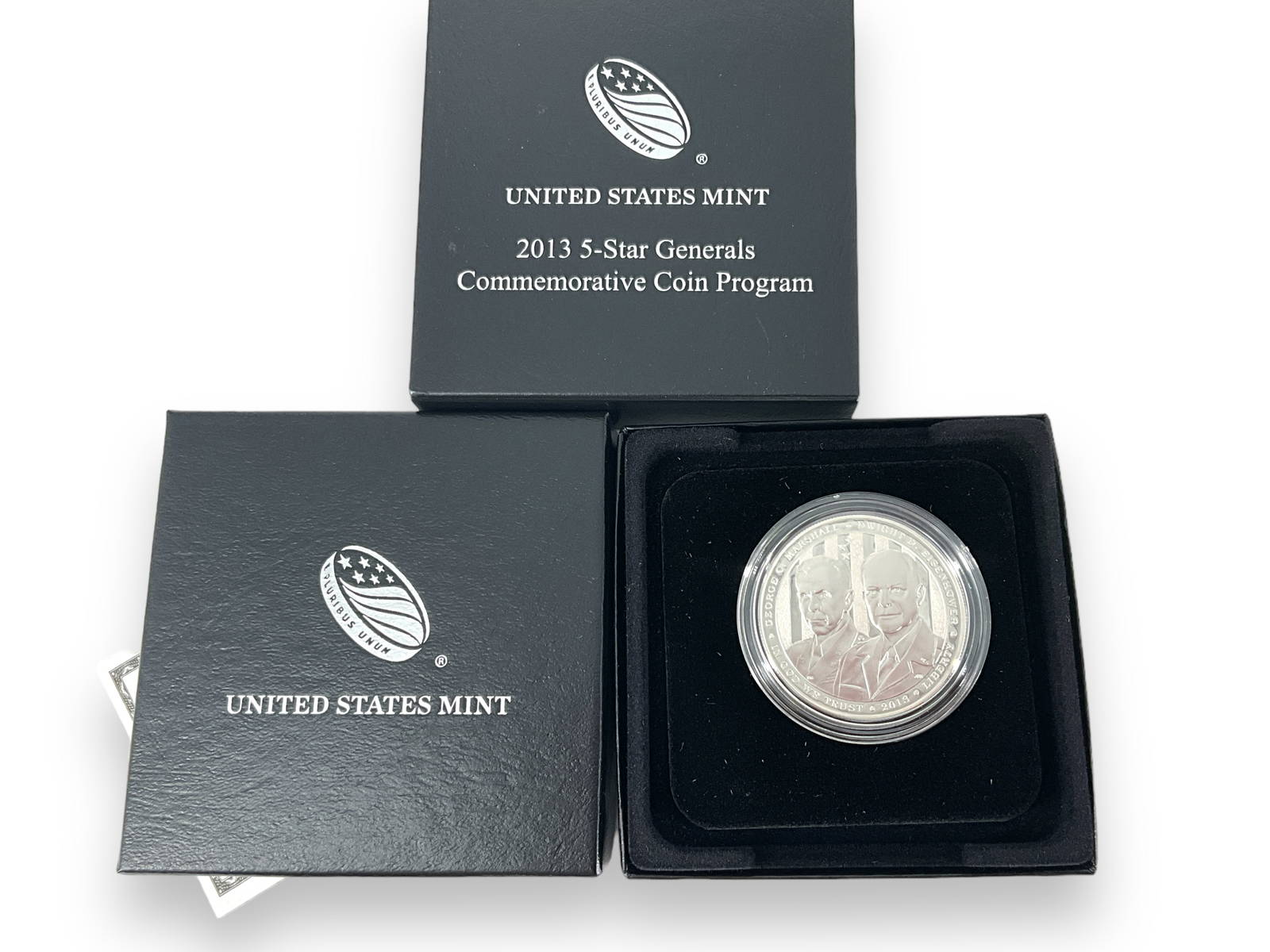 U.s. Mint - 5 Star Generals Commemorative Proof Silver Dollar Coin Auction
