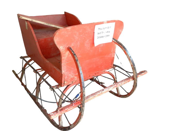 Red Horse Drawn 1 Horse Sleigh