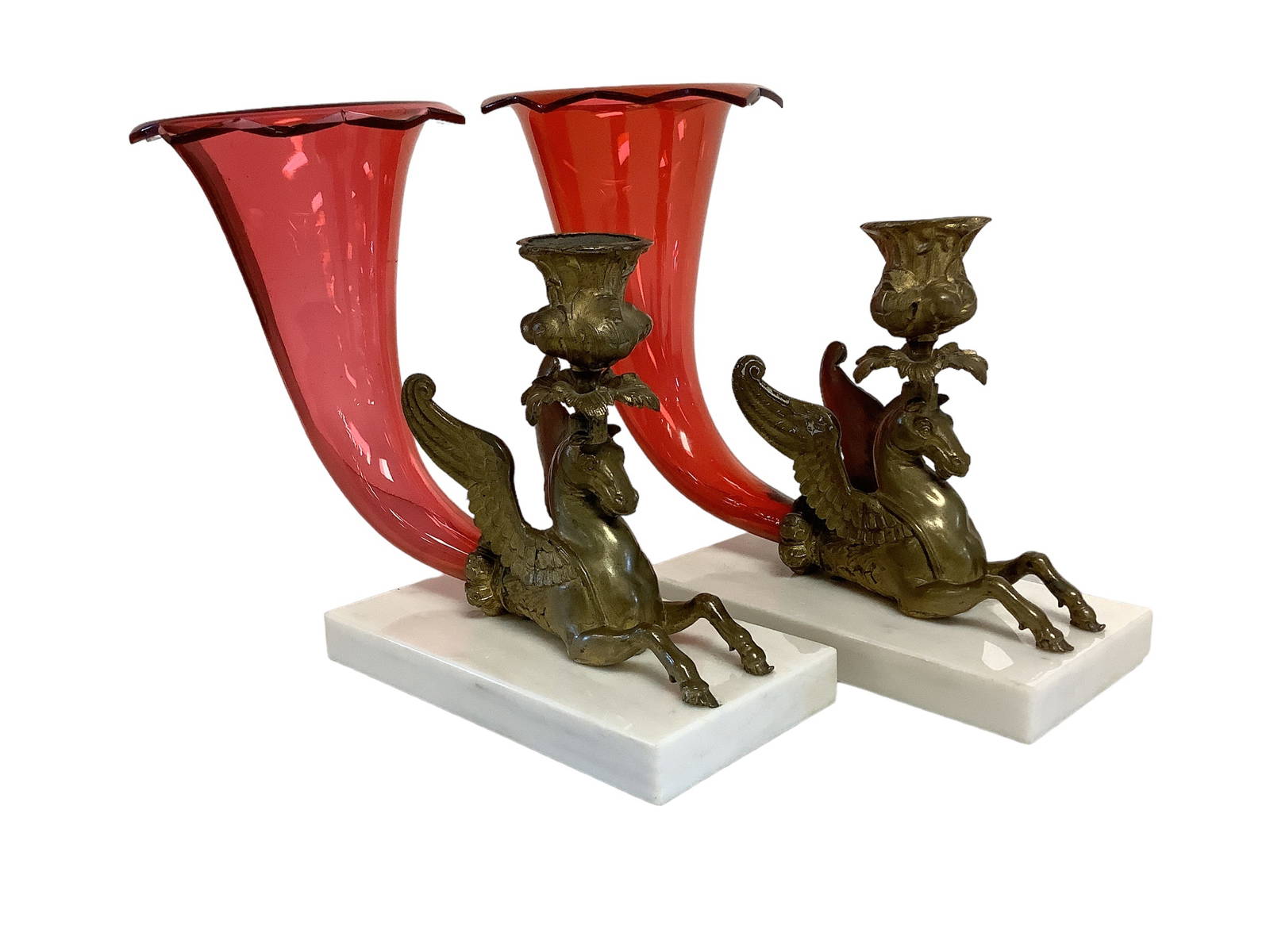 Victorian Cornucopia Vases Auction