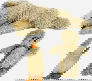 Valise W/ 3 Steiff Hedgehogs Macki And Mucki, 4 Magis Italy Dolls ...