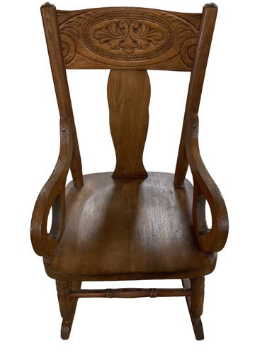 Childís Oak Pressed Back Rocking Chair