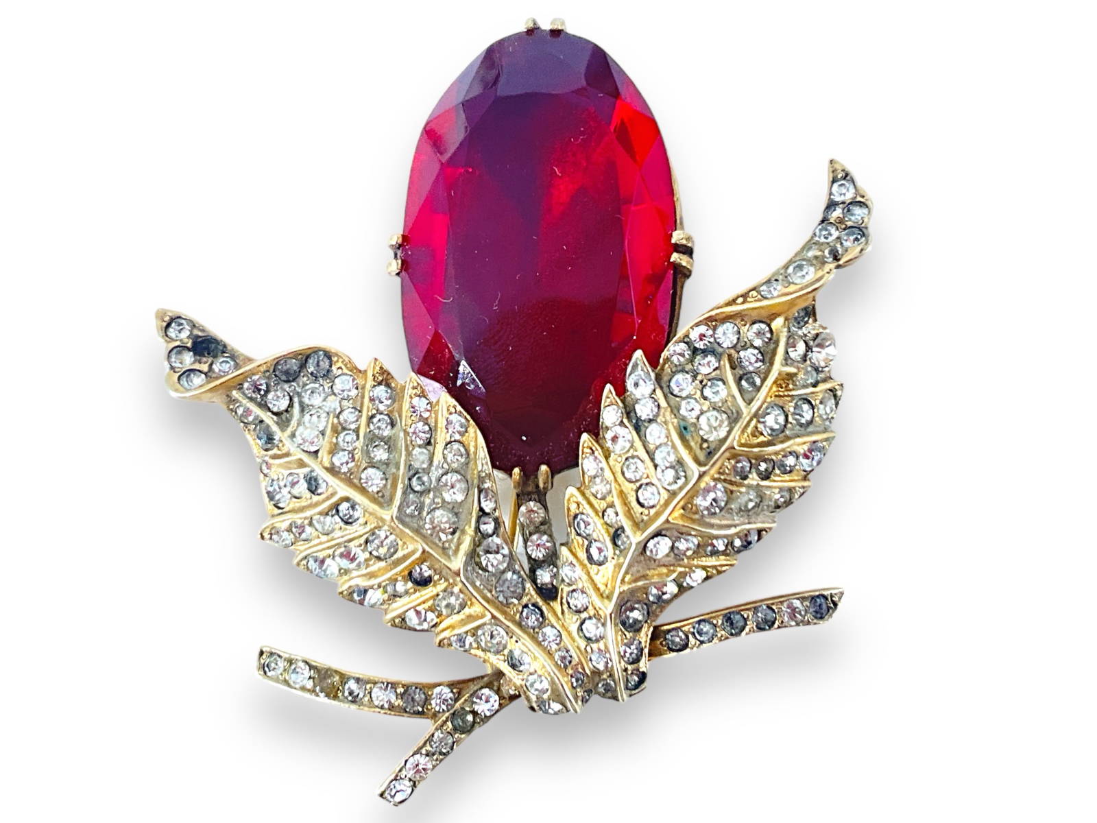 Rich Red Silver Brooch Marked Ìeisenberg Originalî In Silver Auction