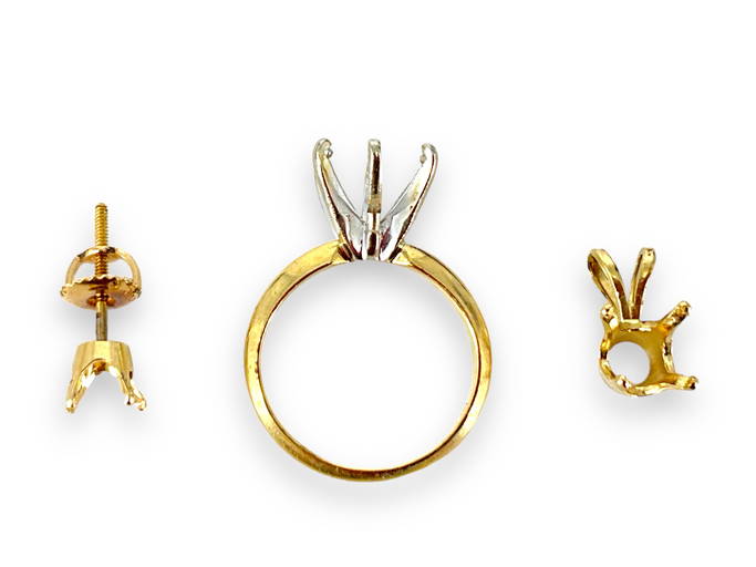 14kt Gold Ring Mounts
