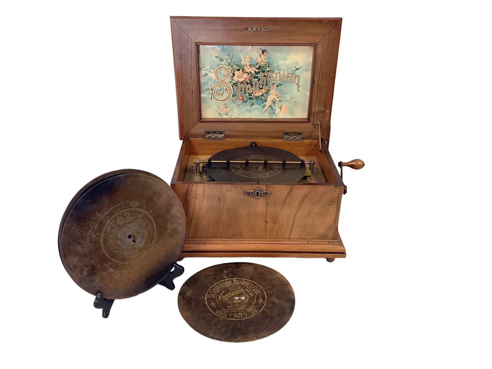Symphonion German Disc Music Box With (11) Discs Auction