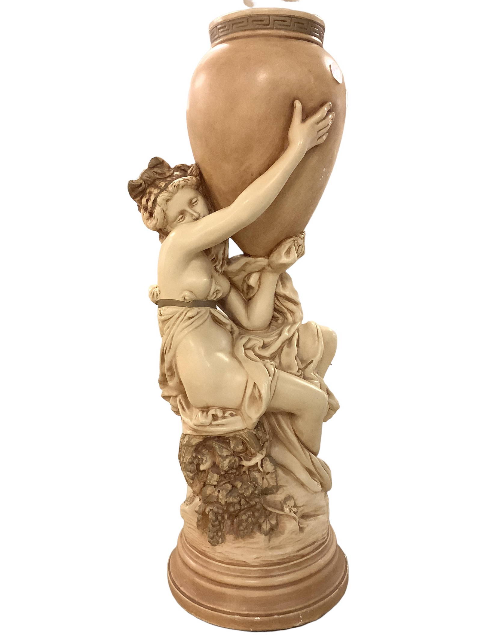 Vintage Alexander Backer Chalkware Water Carrier Girl Vase Auction