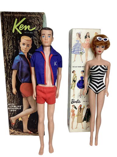 Bubblecut Barbie Doll And Bendable Leg Ken