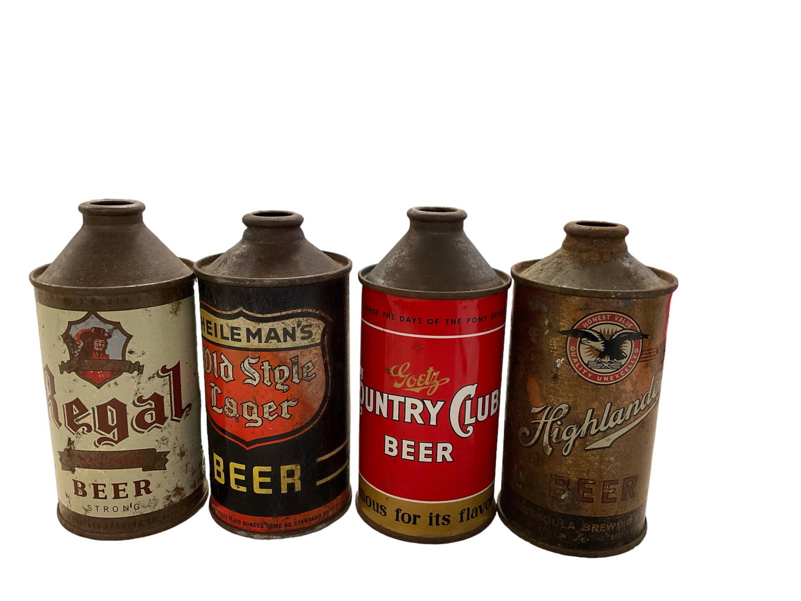 (4) Vintage Tin Beer Cans Auction