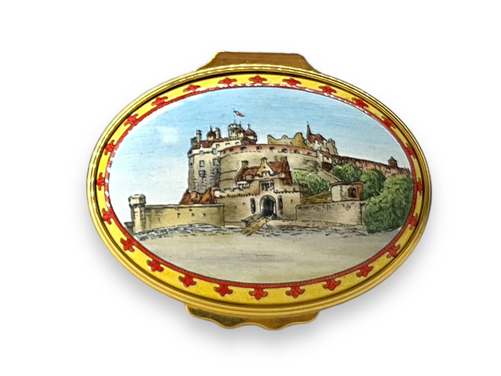 Halcyon Days Enamel Trinket Box - Edinburgh Castle Auction