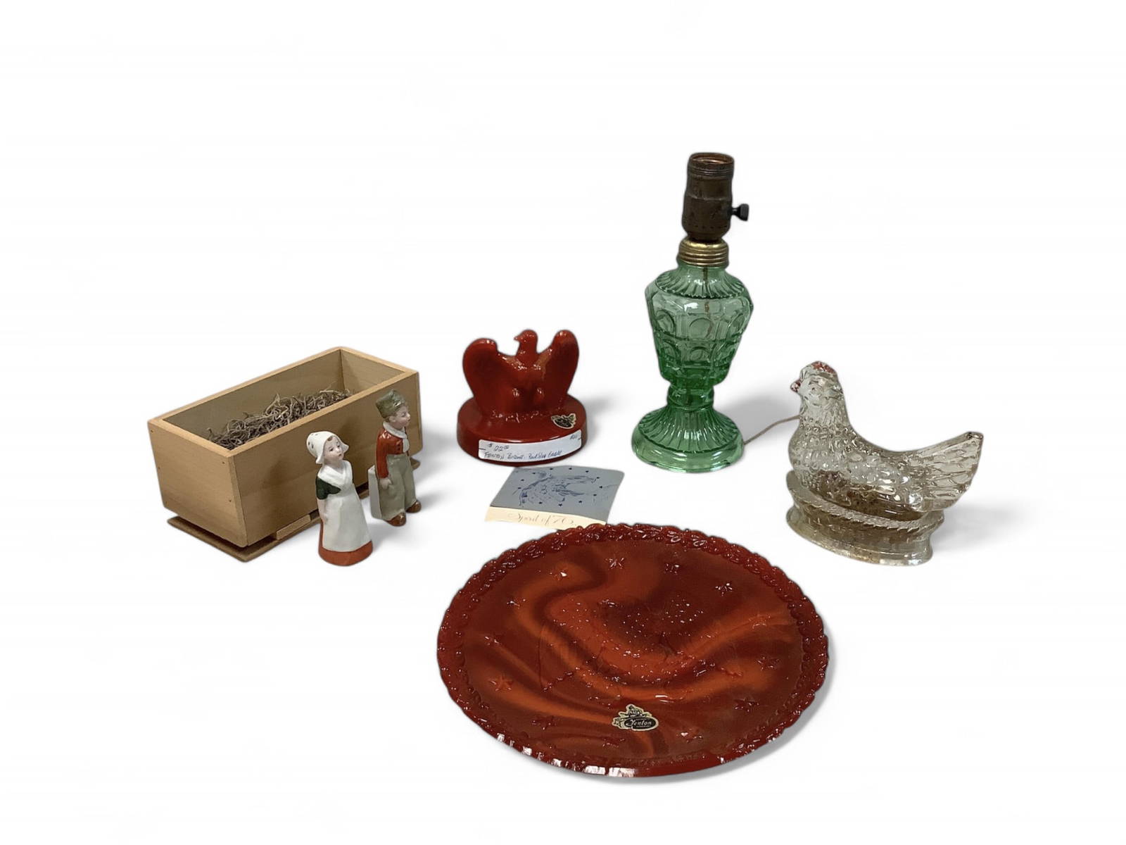 Vintage Items, Including Fenton "spirit Of Ë76" Red Slag Paperweight ...