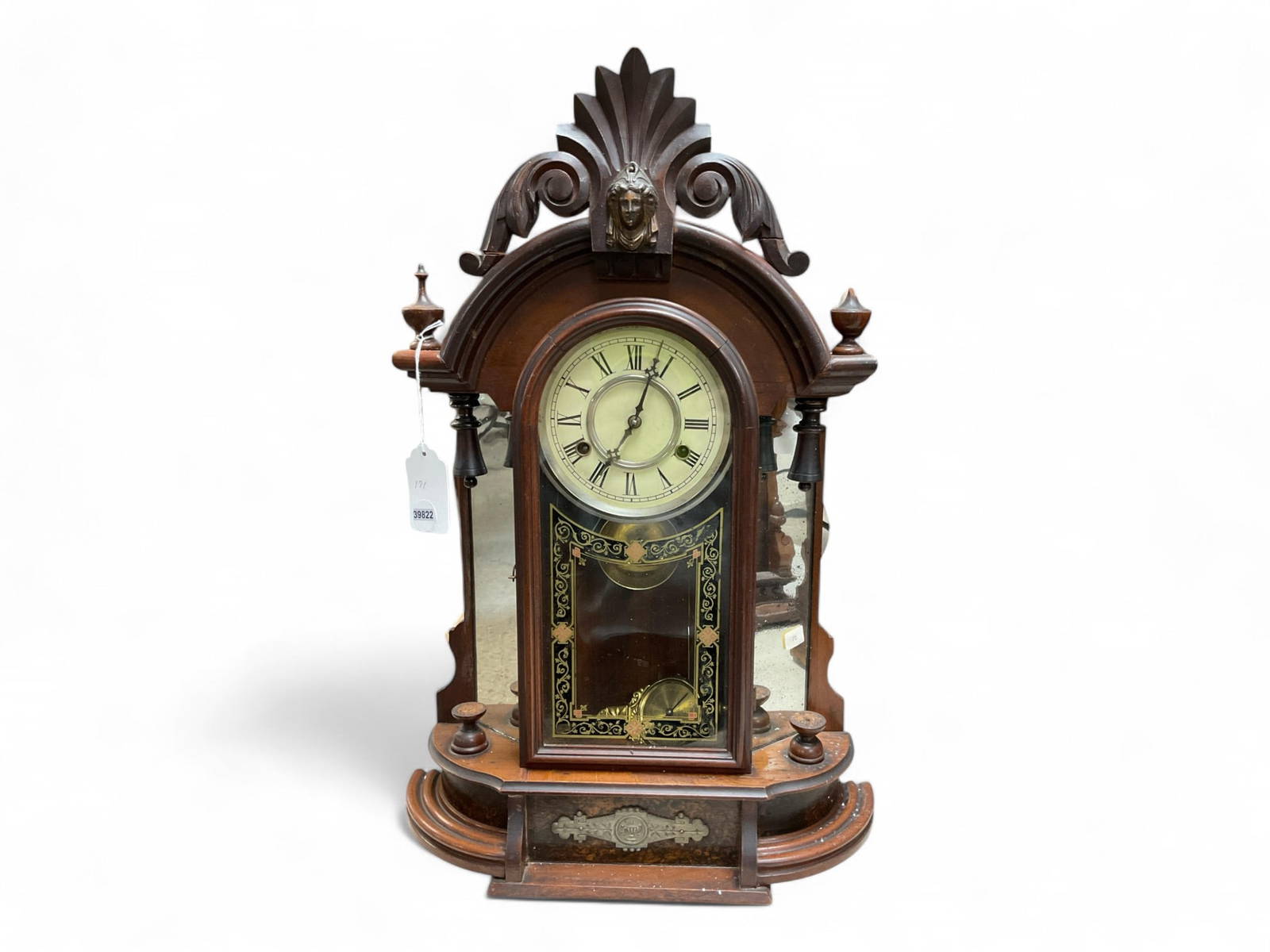 New Haven Occidental Mantle Clock W/brass Adjustable Pendulum** 24" H X ...