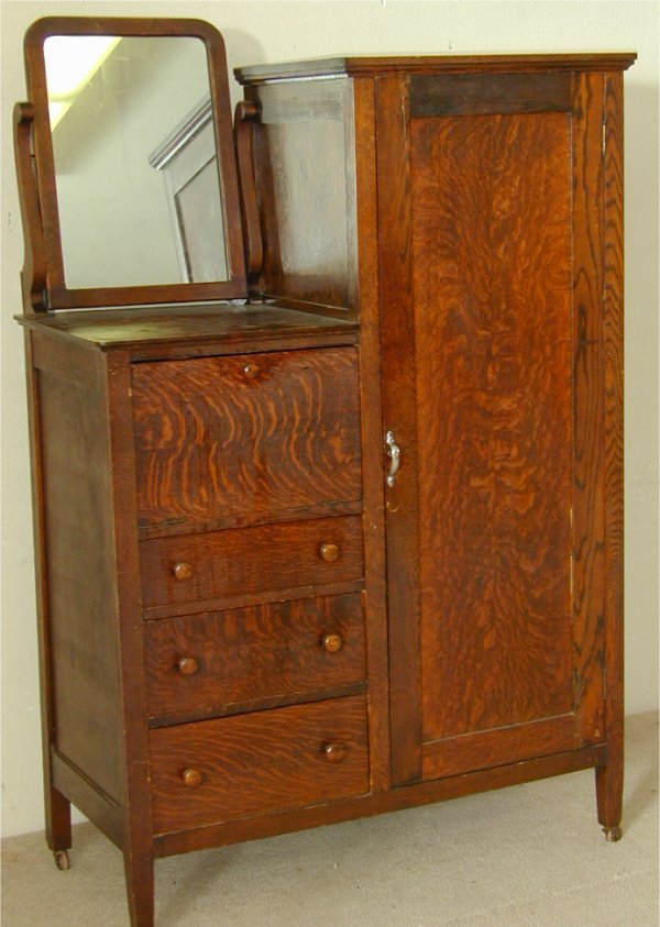 5060: OAK CHIFFEROBE W/MIRROR 43"L X 20"W 63" - Nov 22, 2003 | Apple ...