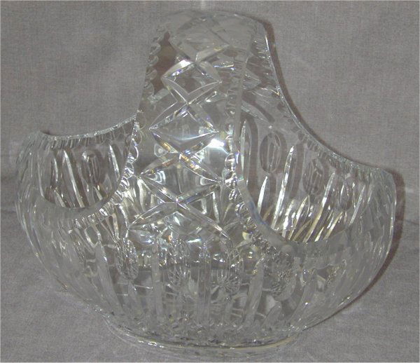 5174: CAZLOR CUT CRYSTAL BASKET 10 1/2"H X 11