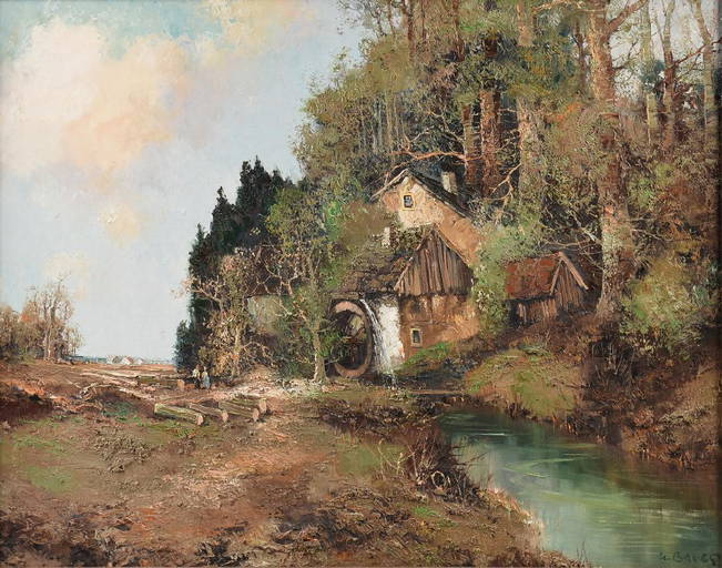 Willi Bauer (german B. 1923) A Painting, "the Water