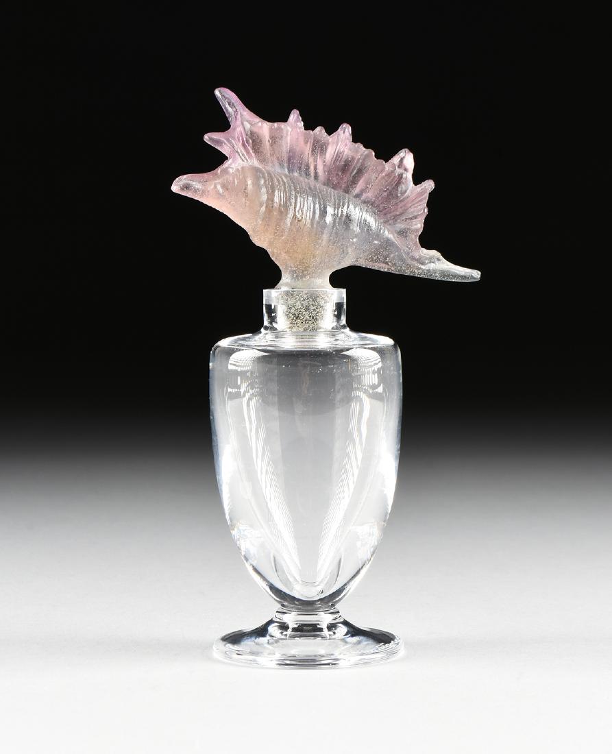 A CONCH SHELL PERFUME BOTTLE, DAUM, FRANCE, 20TH