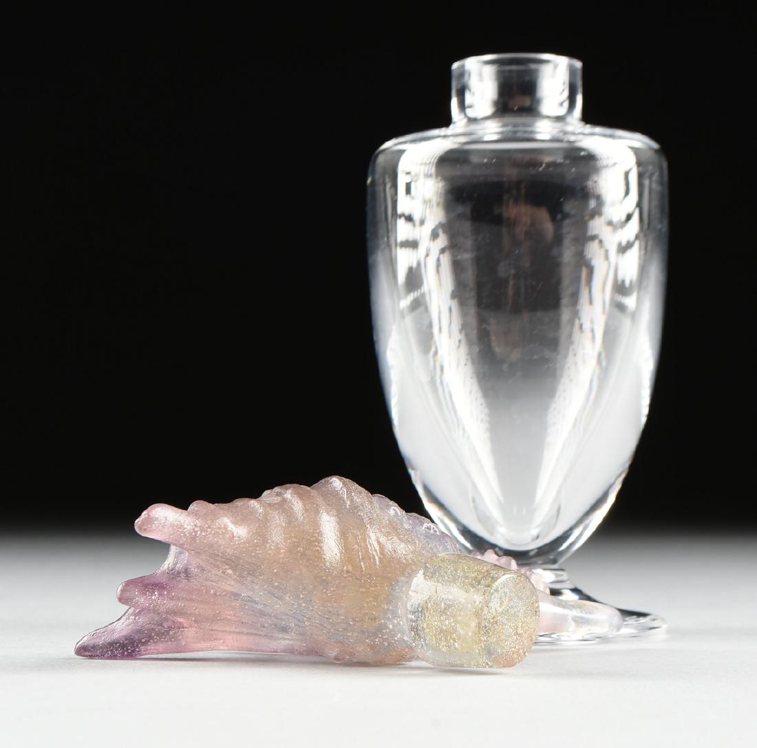 A CONCH SHELL PERFUME BOTTLE, DAUM, FRANCE, 20TH