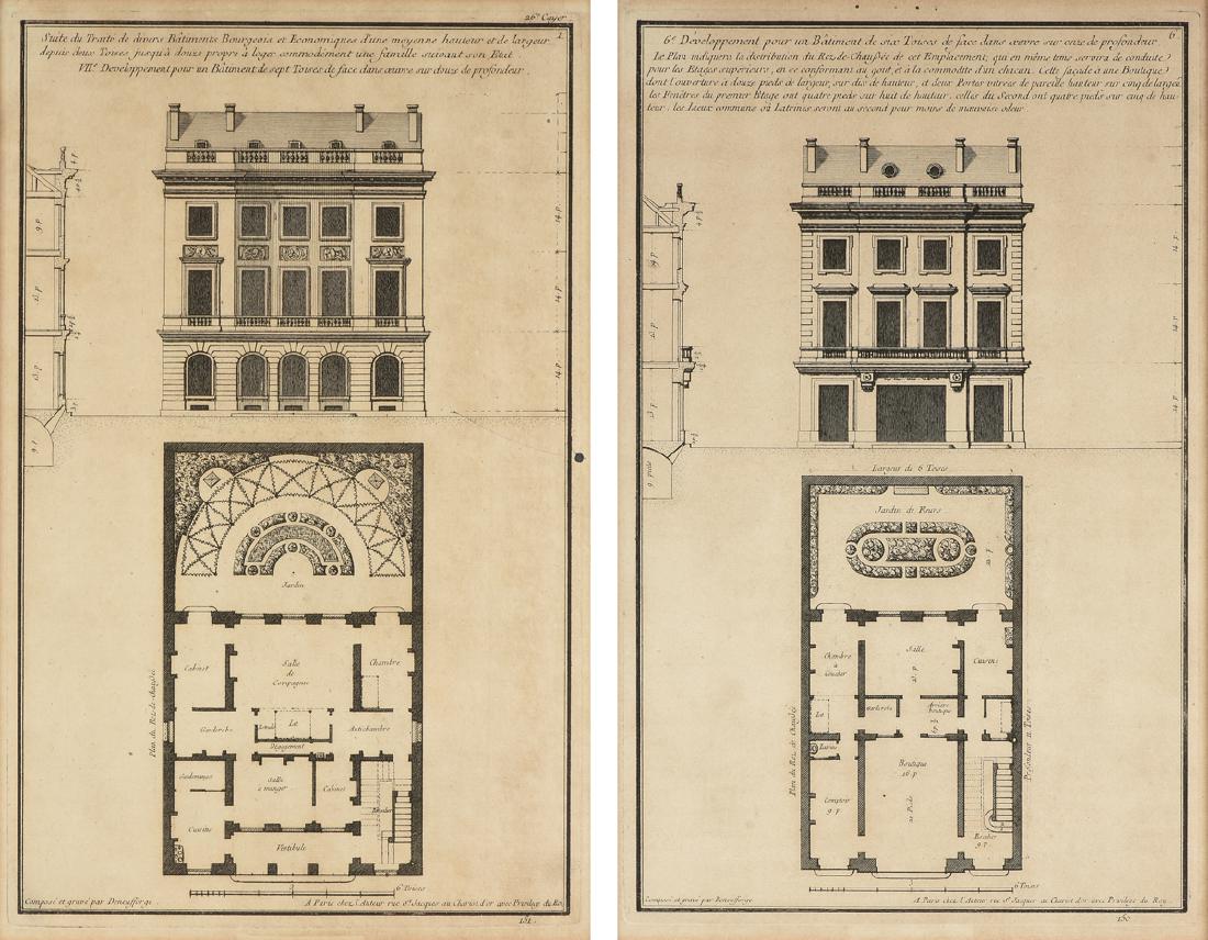 A Pair Of French Haussmannian Architectural Plan